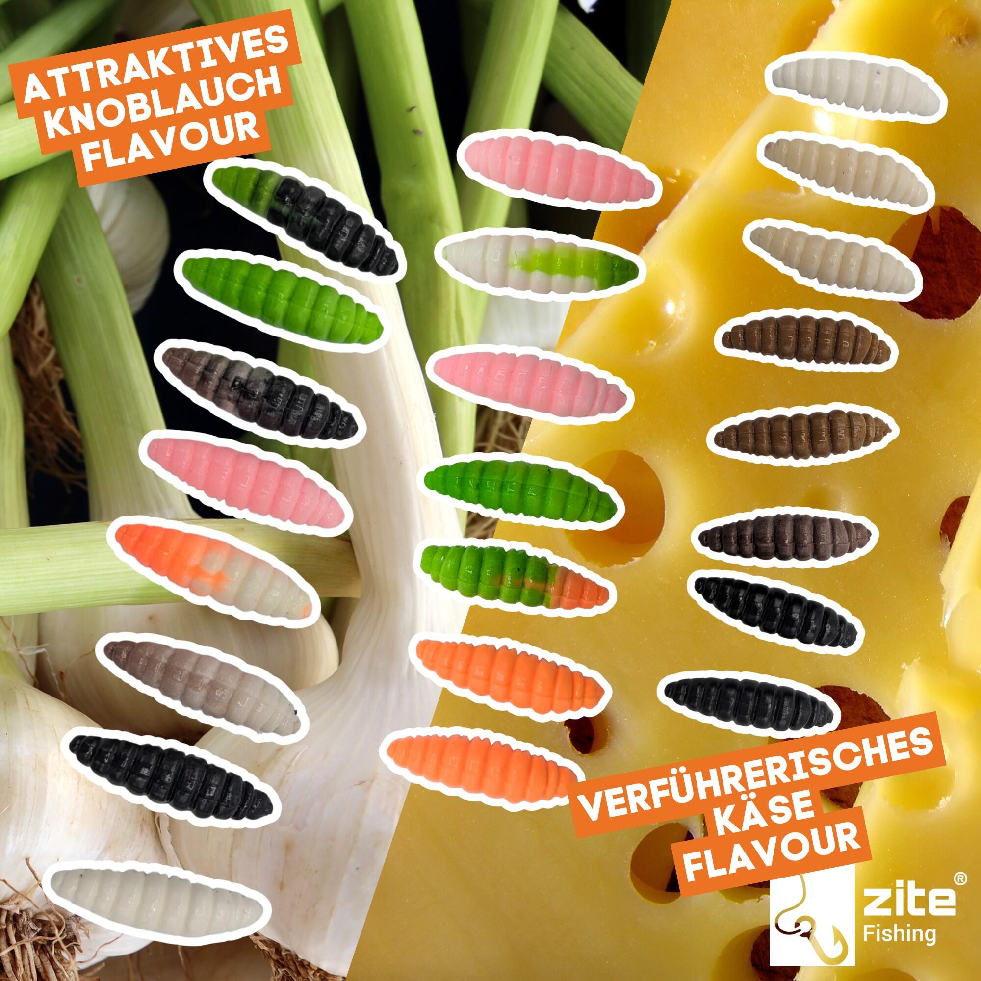 Zite Fishing Attracta Larv Passiv Starter Set Larven Gummiköder Forelle ...