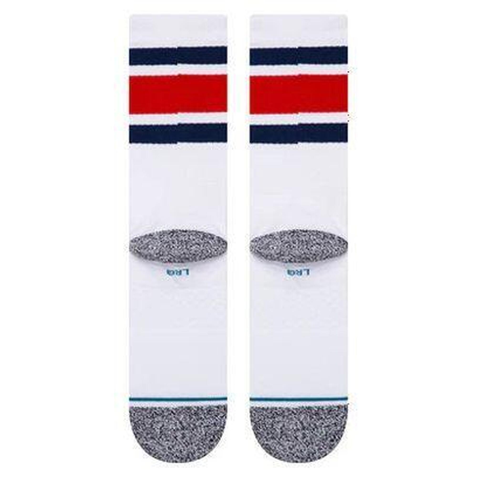Chaussettes Stance Boys Blanc/Rouge - Ras de cheville, rembourrage ...