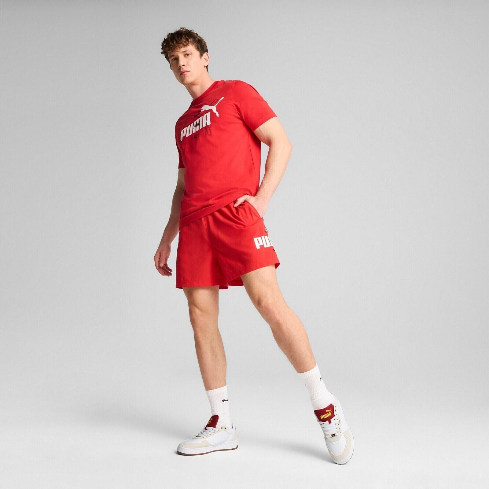 T-Shirt Puma Ess Logo Lab Summer Tee, Rot, Herren | Decathlon