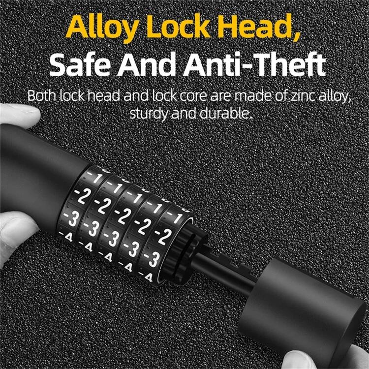 Bike Lock Cable for Road and Mountain Bikes with Password Security WEST ...