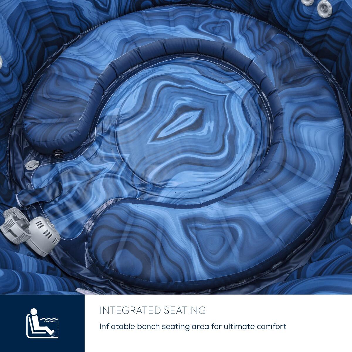 Lay-Z-Spa Santorini Hydrojet Pro, Inflatable Hot Tub, Grey LAY Z SPA ...