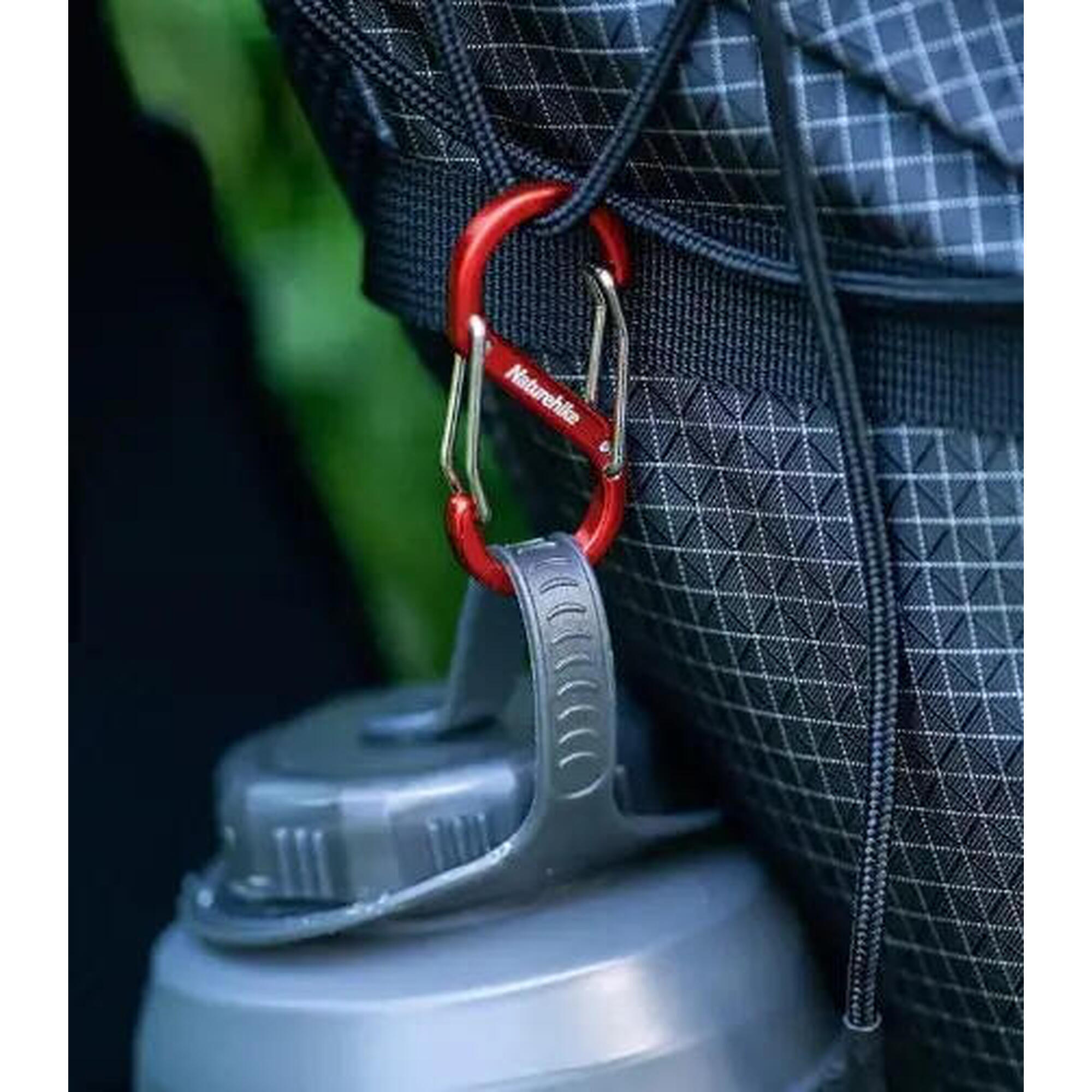 2 x Karabiner S-Type M piros NATUREHIKE - Decathlon