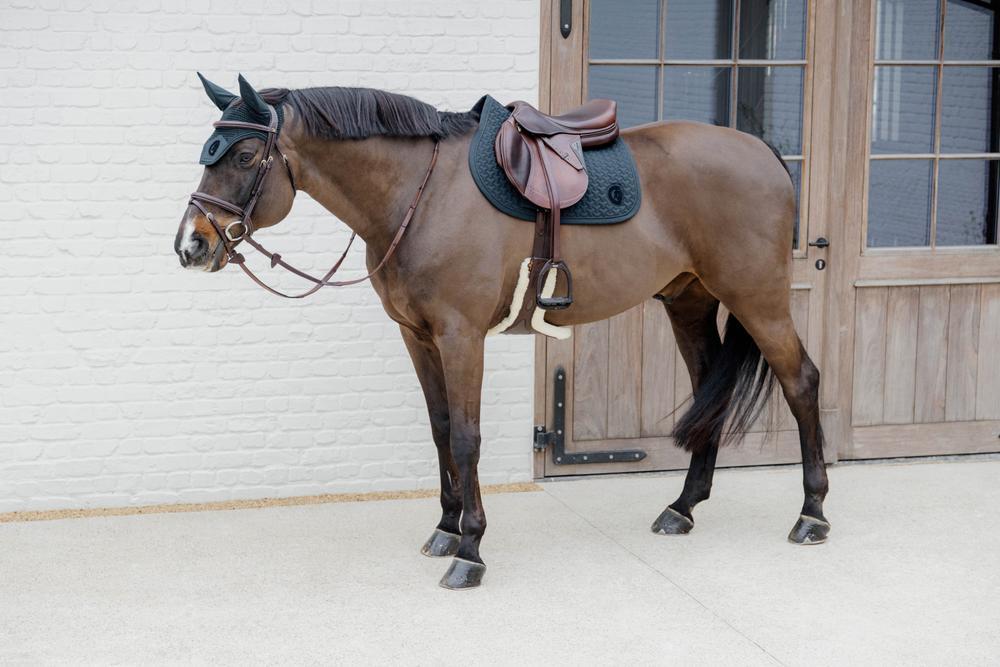 Schabracke plaited 3d logoo jumping Tannengrün | Decathlon