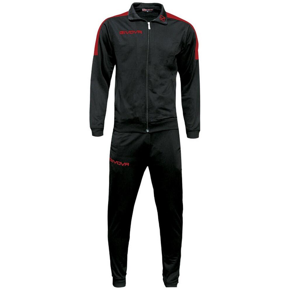 Mens Tuta Revolution Tracksuit (Black/Red) - Decathlon