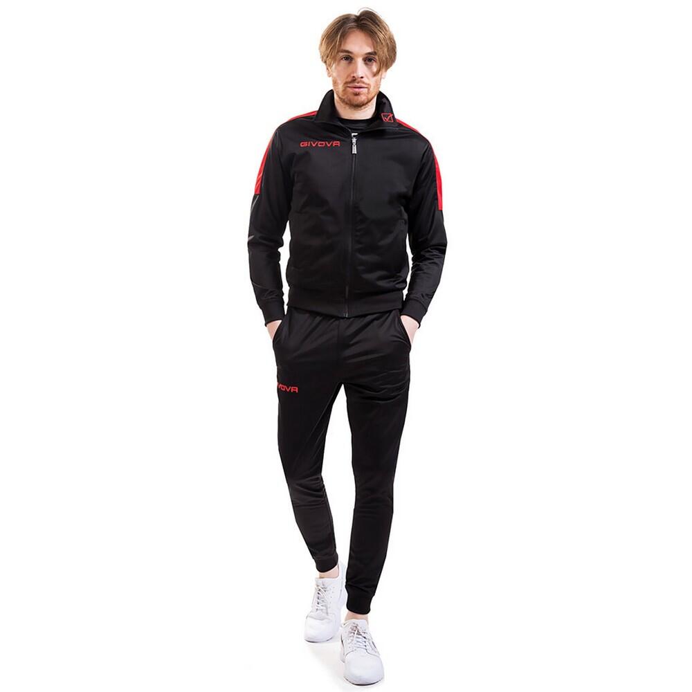 Mens Tuta Revolution Tracksuit (Black/Red) - Decathlon