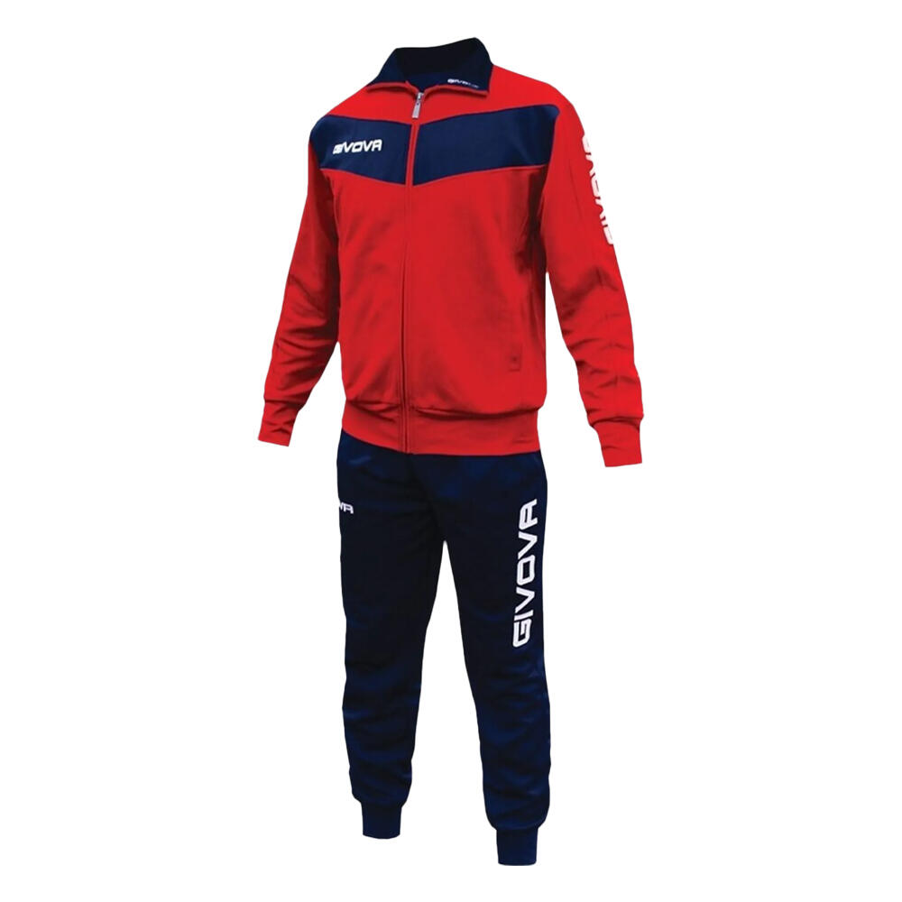 Mens Tuta Visa Tracksuit (Red/Navy) - Decathlon