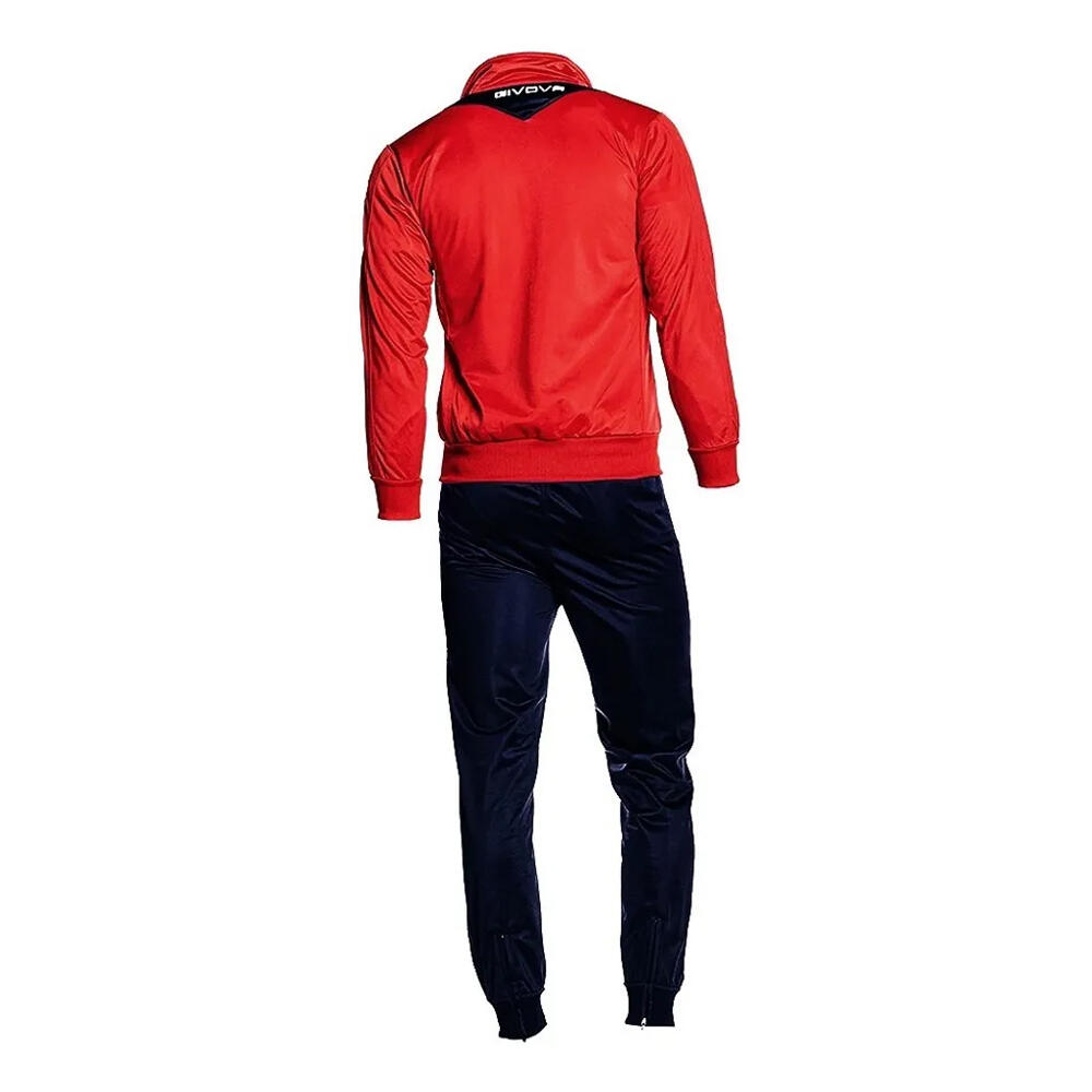 Mens Tuta Visa Tracksuit (Red/Navy) - Decathlon