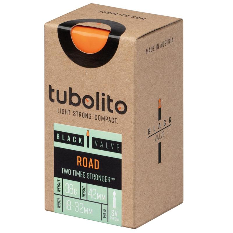 Chambre à air Tubolito Tubo-Road 700C Presta 42 mm Orange/Noir TUBOLITO | Decathlon