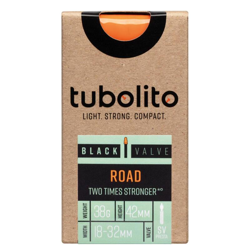 Chambre à air Tubolito Tubo-Road 700C Presta 42 mm Orange/Noir TUBOLITO | Decathlon