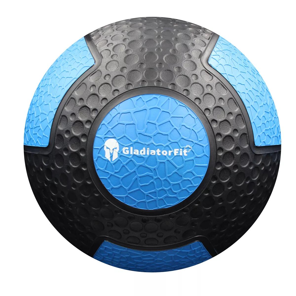 Rubber Medicine Ball 6 kg Blue — Compact Weighted Ball GLADIATORFIT ...