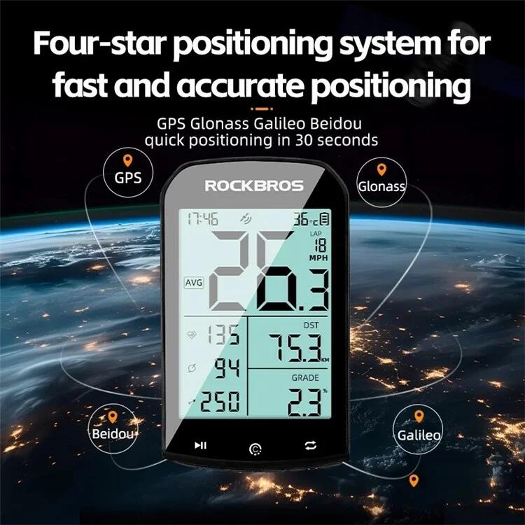 Compteur de vitesse GPS pour vélo, ANT+ Bluetooth, mini compteur de ...