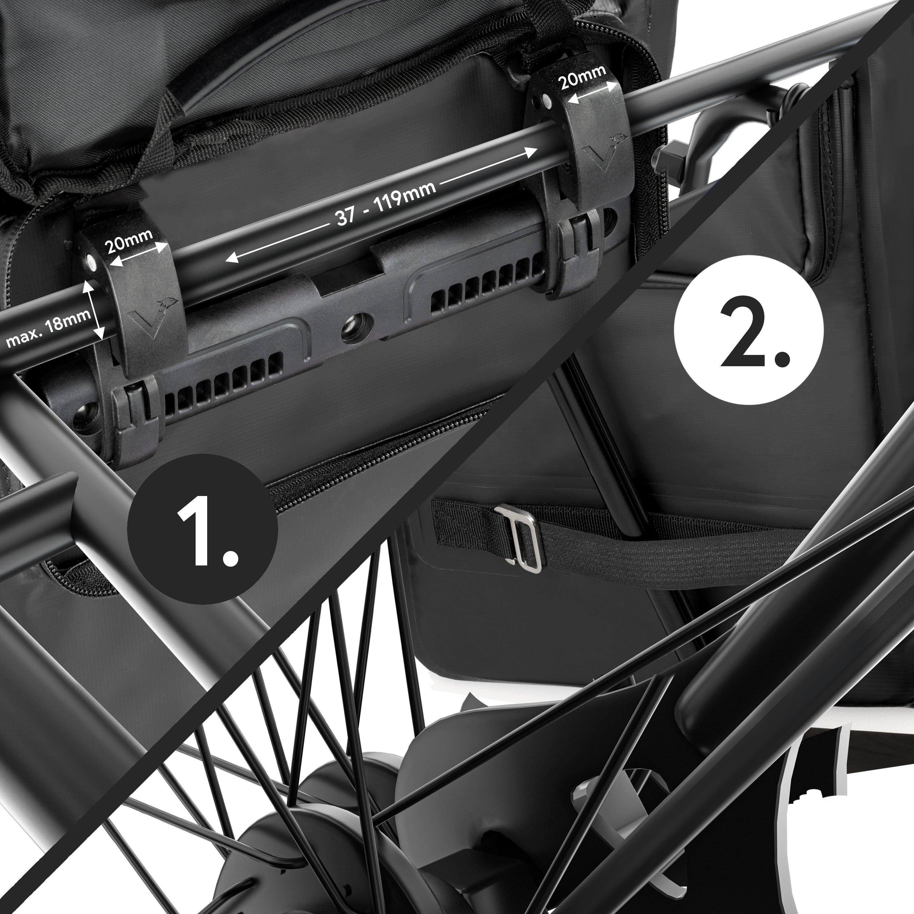 Sac a dos velo pour Sacoche velo porte‑bagage bikepacking, 23L etanche ...