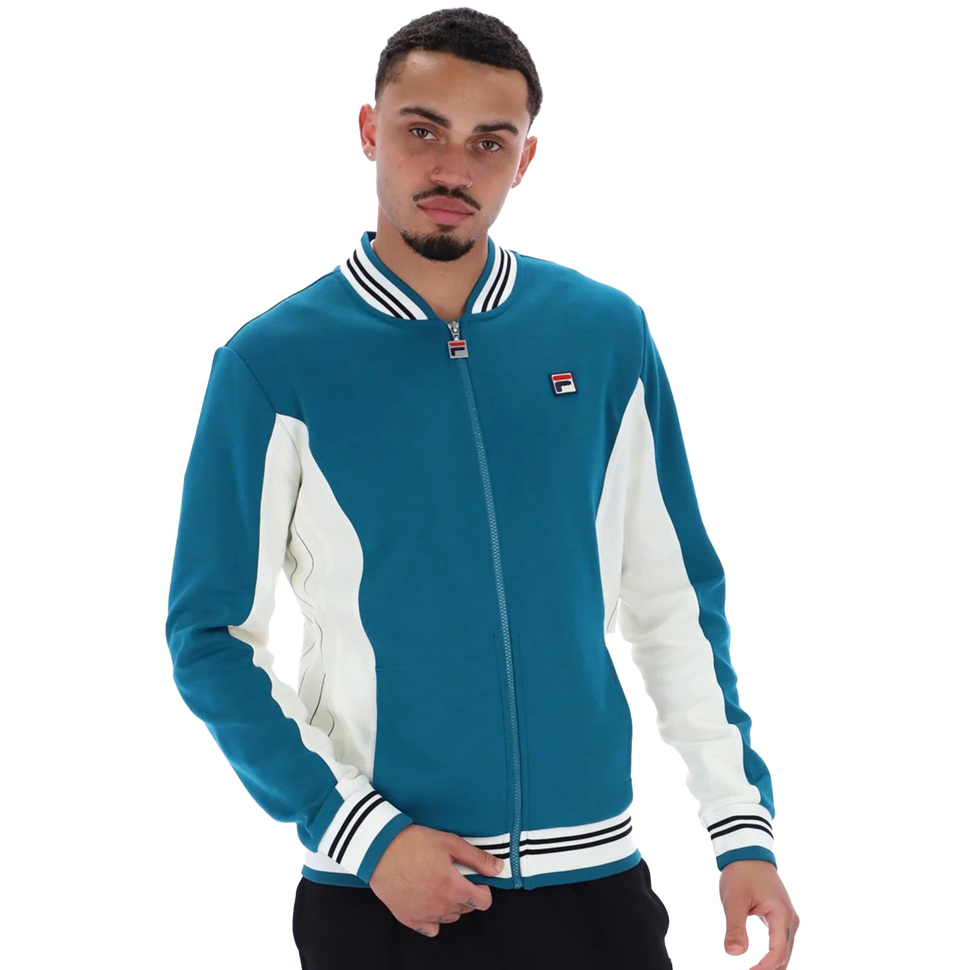 Fila Settanta Baseball Track Top Jacket Deep Lagoon/Gardenia/Black FILA | Decathlon
