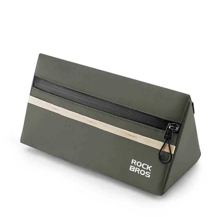 Bike Handlebar Bag 1.3L, Storage Pouch - Army Green - Decathlon
