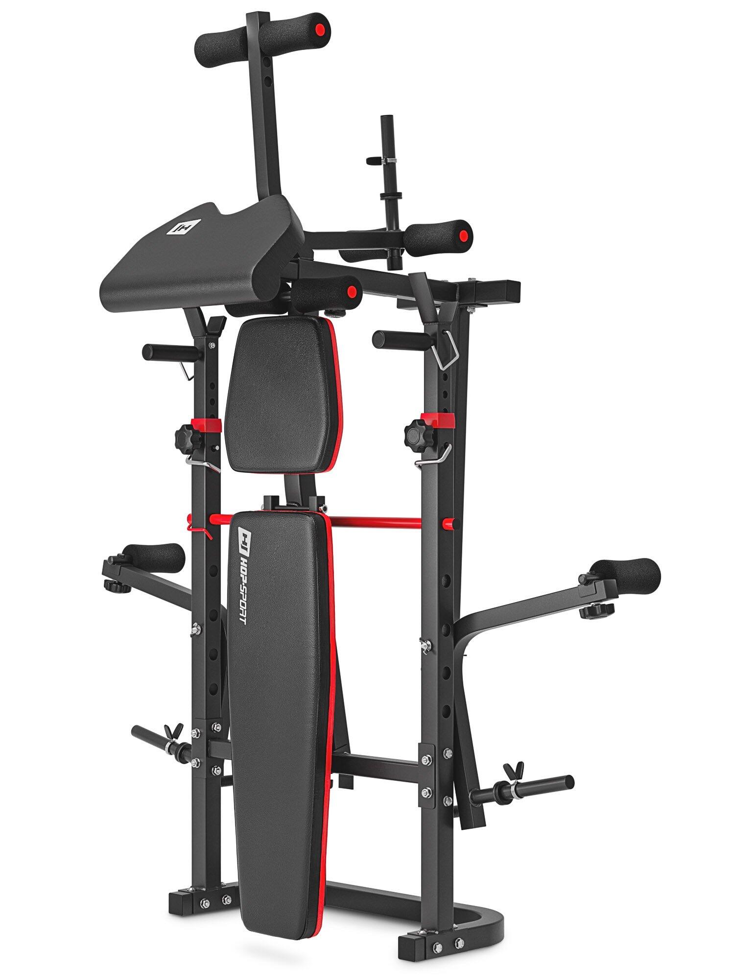 Hop-Sport Strong 76kg Bodybuilding Set met Bank HS-1065 | Decathlon