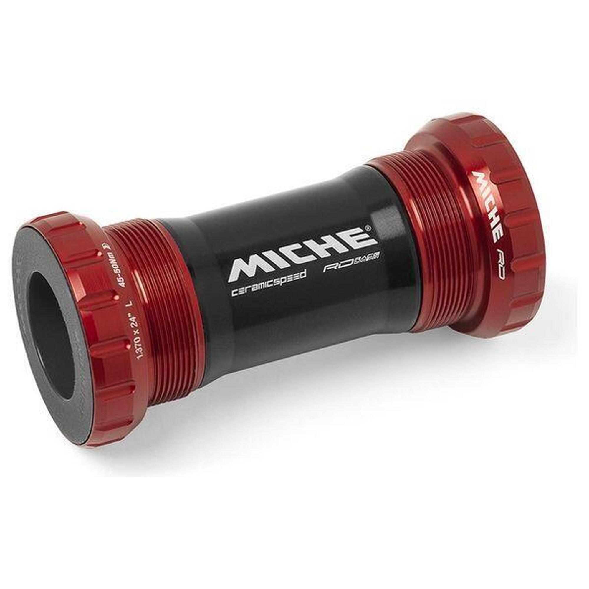 Boîtier de pédalier Miche Evo Max RD BSA CeramicSpeed Rouge/Noir MICHE ...