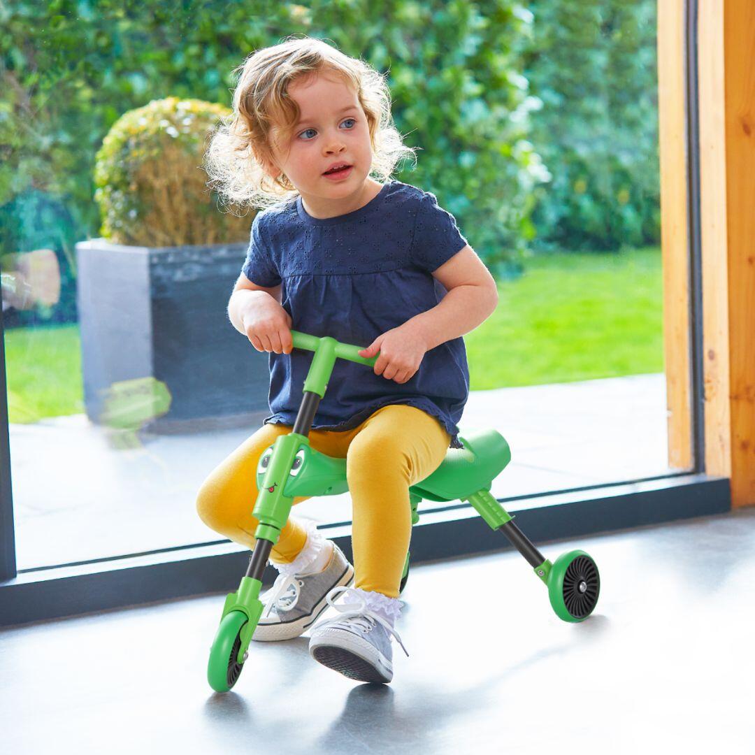 Zusammenklappbares Kinderdreirad mit 3 Rädern SCUTTLEBUG GRASSHOPPER Grün TP TOYS | Decathlon