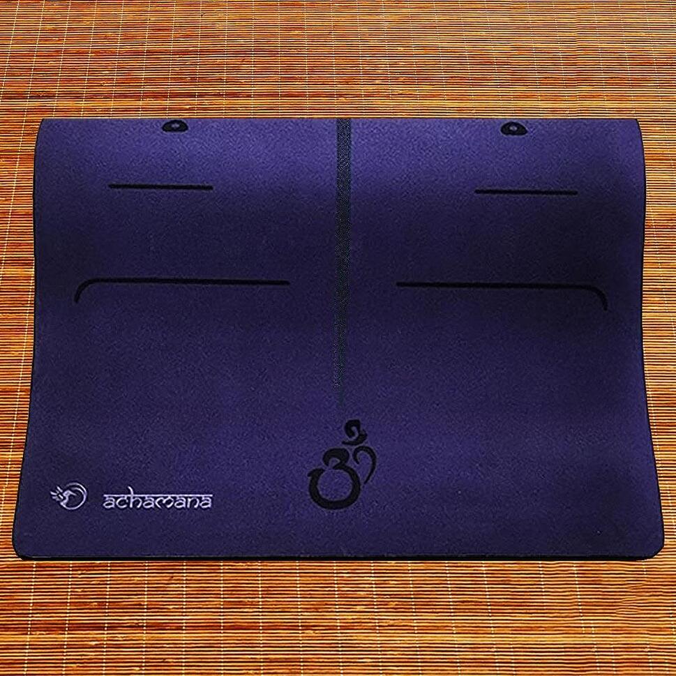 ACHAMANA Ecological yoga mat - new concept 3-ply 6 mm - position lines ...