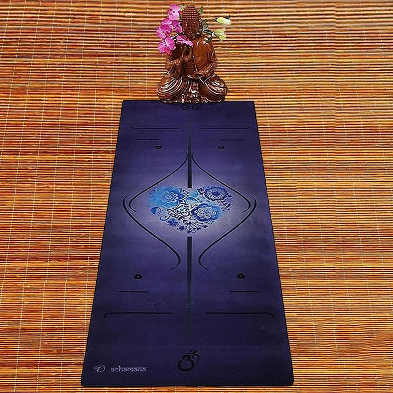 ACHAMANA Ecological yoga mat - new concept 3-ply 6 mm - position lines ...