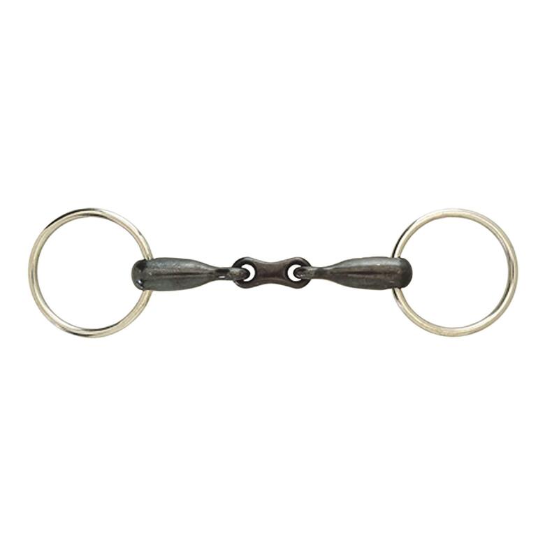 Mors à filet, à anneau libre sweet iron à maillons français pour cheval ...