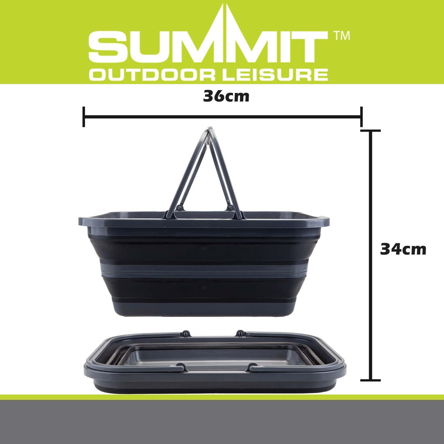 Large Basket Wash Basin Pop Up Collapsible Easy Storage 34cm x 36cm ...