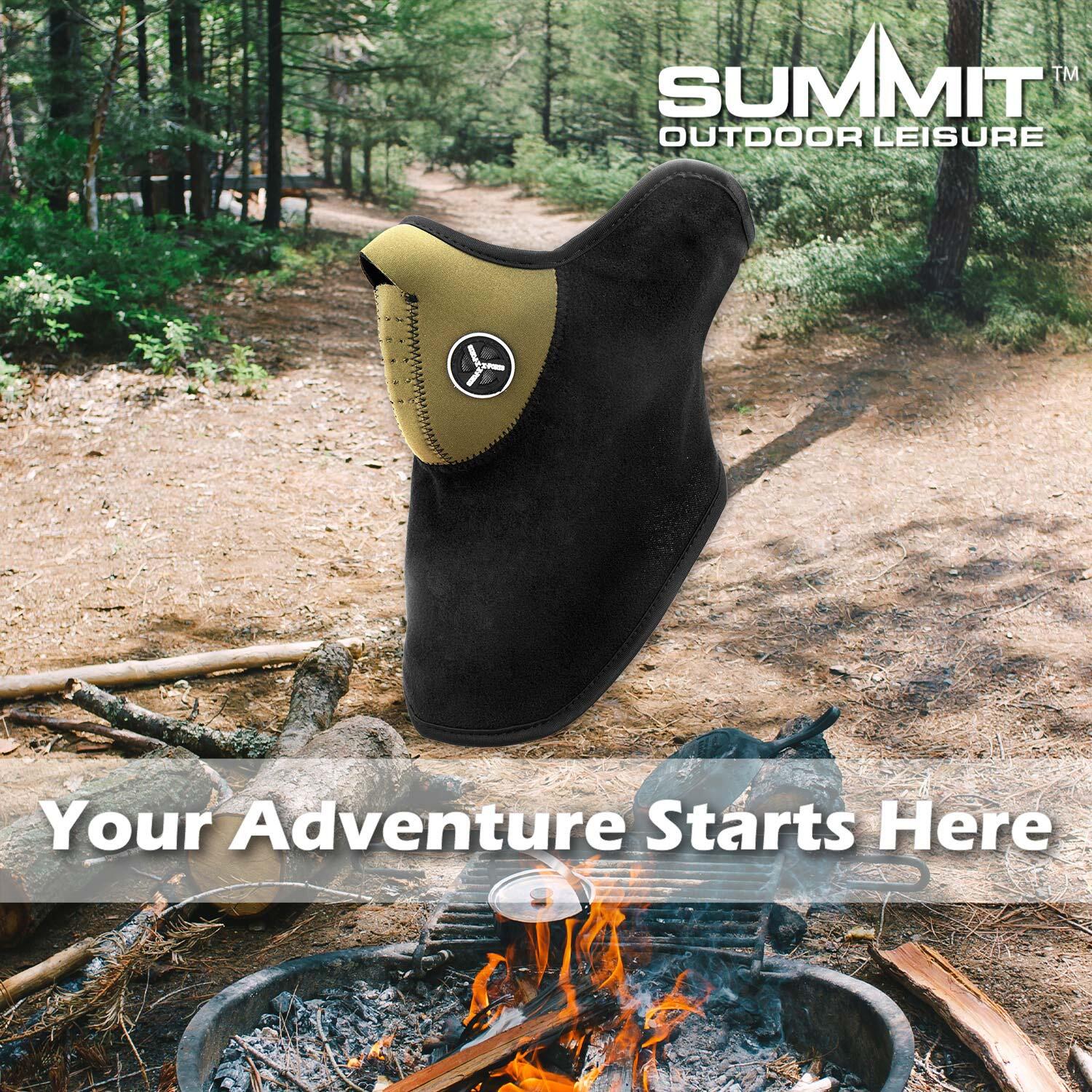 Weather Shield Face Mask And Snood Fleece Cold Protection 28cm x 22cm Green X 1 | Decathlon