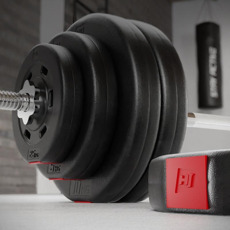 Sada cementových závaží na činky 30kg HOP-SPORT - Decathlon