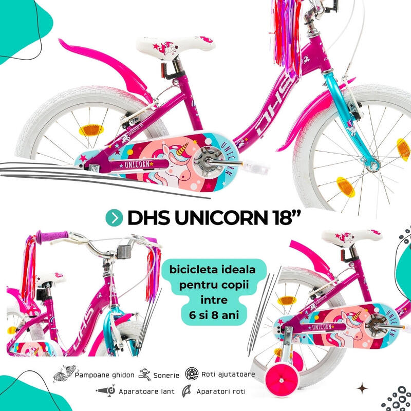 DHS - Bicicleta Copii DHS Unicorn | Decathlon