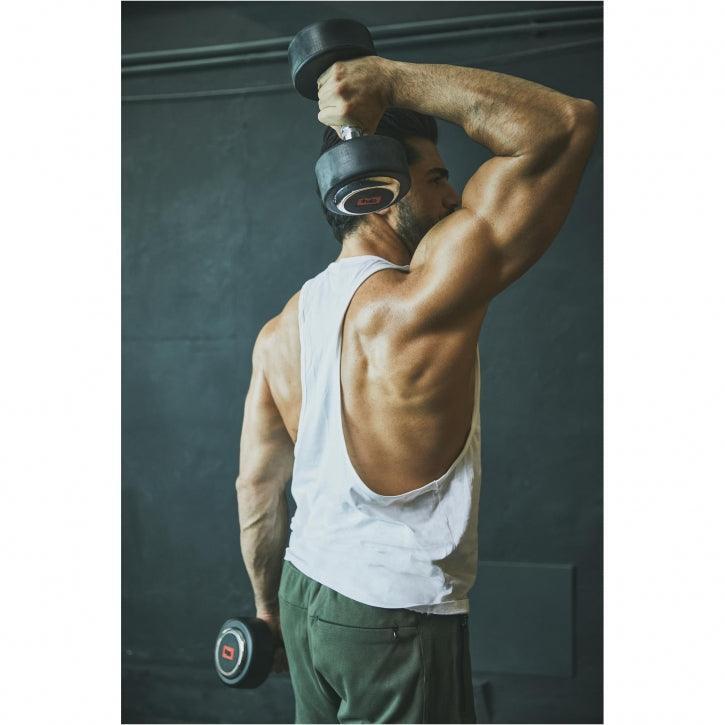 Gorilla Sports PRO Round Cast Iron Dumbbell 2.5–50 kg, Chrome Handle ...