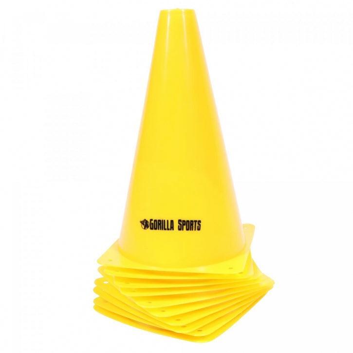 LOT DE 10 CONES D'ENTRAINEMENT | HAUTEUR : 23 CM GORILLA SPORTS | Decathlon