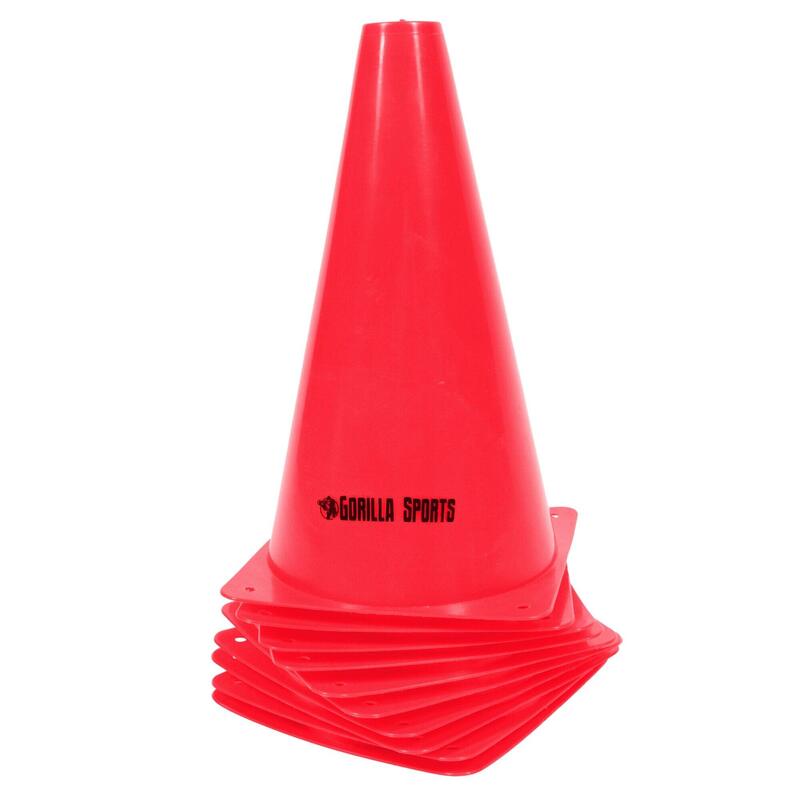 LOT DE 10 CONES D'ENTRAINEMENT | HAUTEUR : 23 CM GORILLA SPORTS | Decathlon
