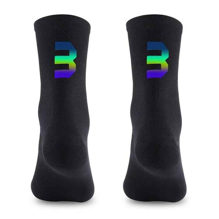 Reflective Cycling Socks Size 39-46 - Black / 3 - Decathlon
