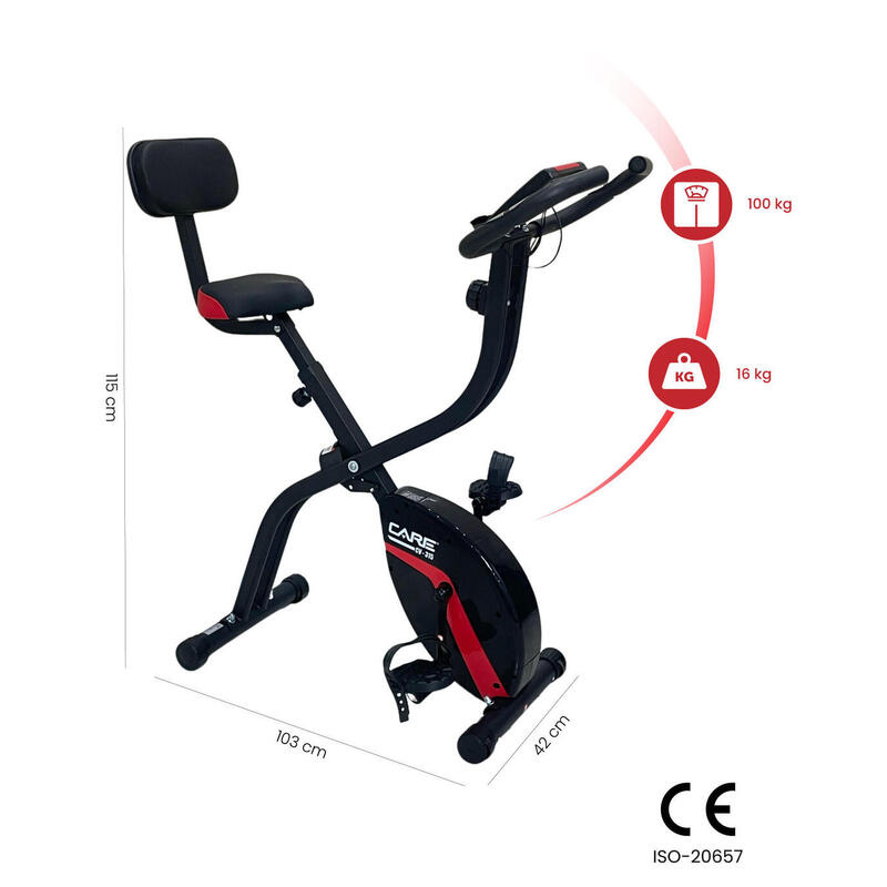 Vélo d'appartement pliable - CARE - CV-315 CARE FITNESS | Decathlon