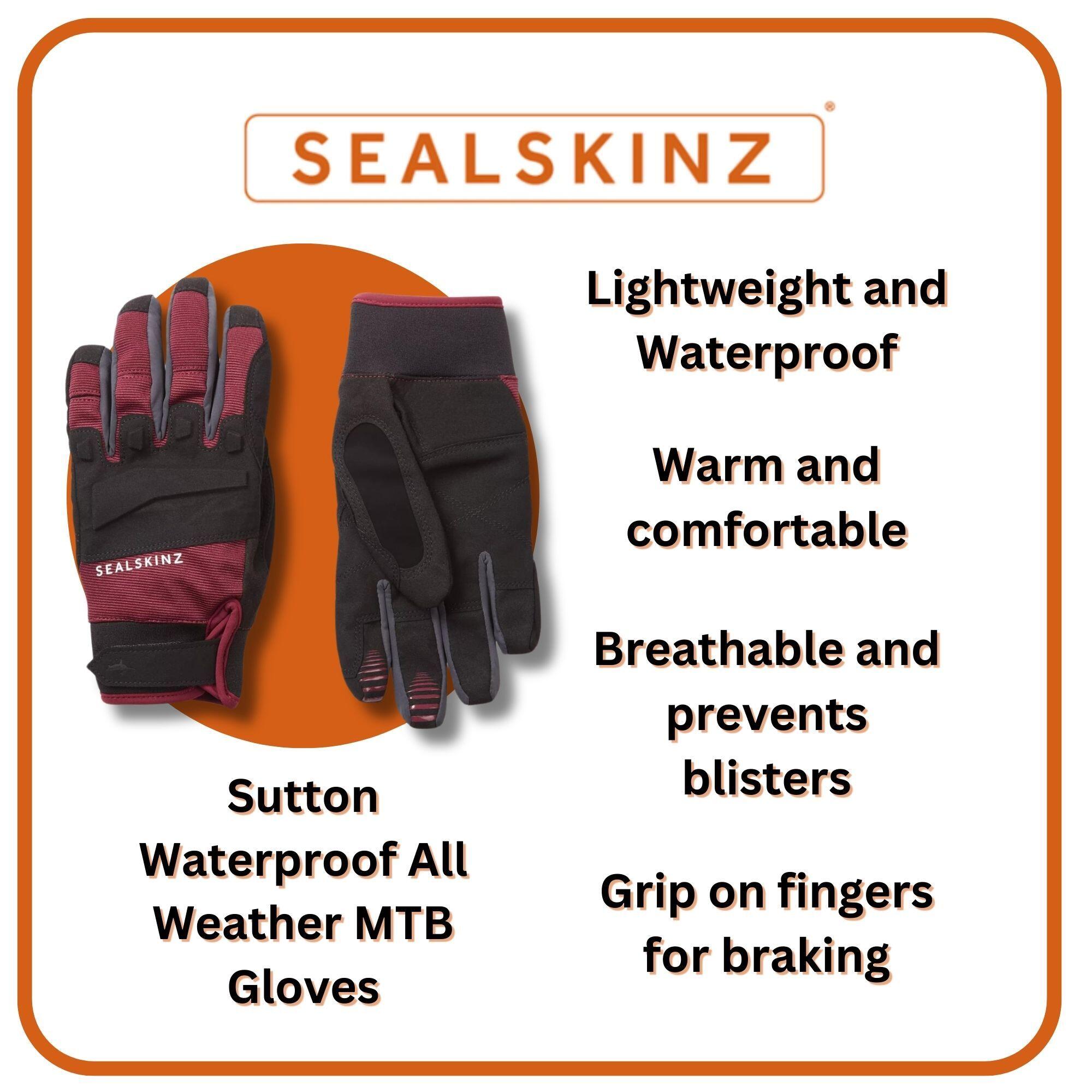 Mens & Ladies Waterproof All Weather MTB Mountain Bike Gloves | Decathlon