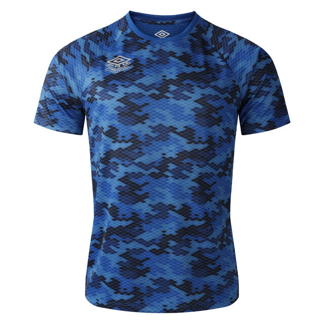 Mens Pro Training Graphic Camo Jersey (Classic Blue) | Decathlon