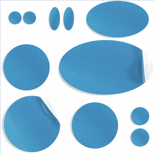 Jacket Repair Patches | Waterproof, Self-Adhesive (11Pcs, Sky Blue ...