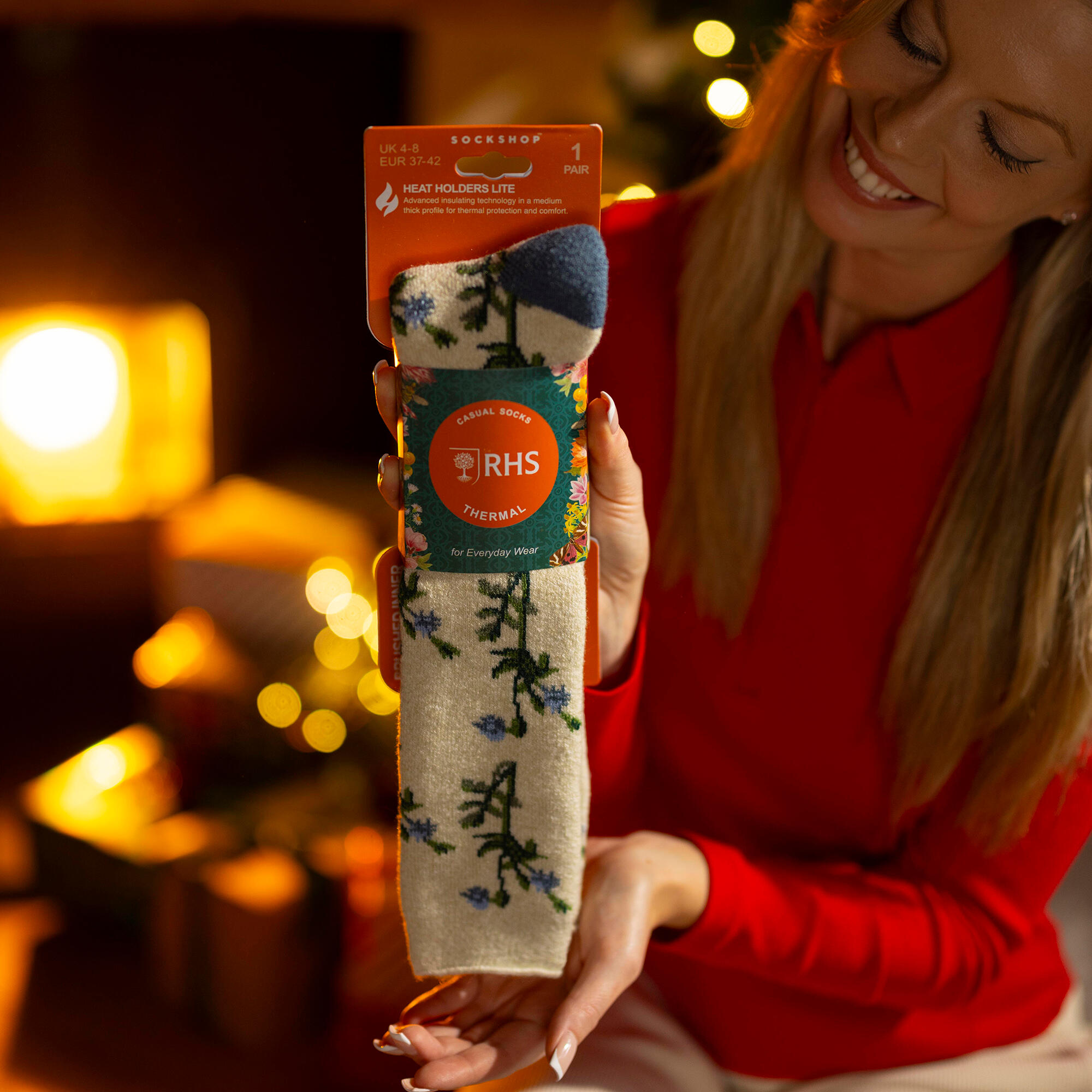 Long Wellington Boots Socks For Women | Floral Welly Socks | Decathlon