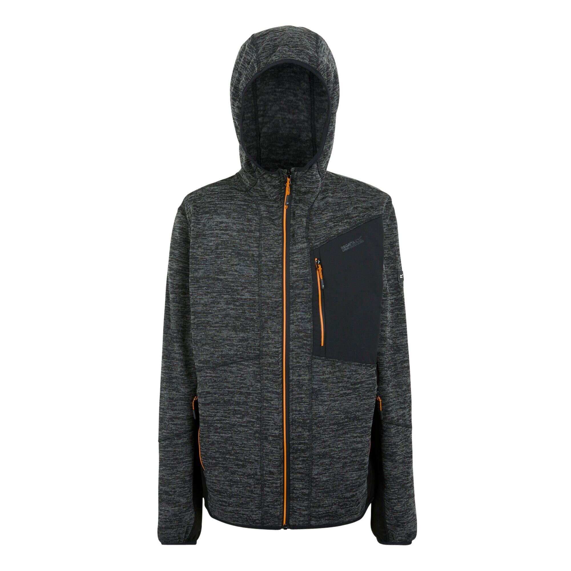 Mens Alven Full Zip Fleece Jacket (Ash Marl/Black/Fox) | Decathlon