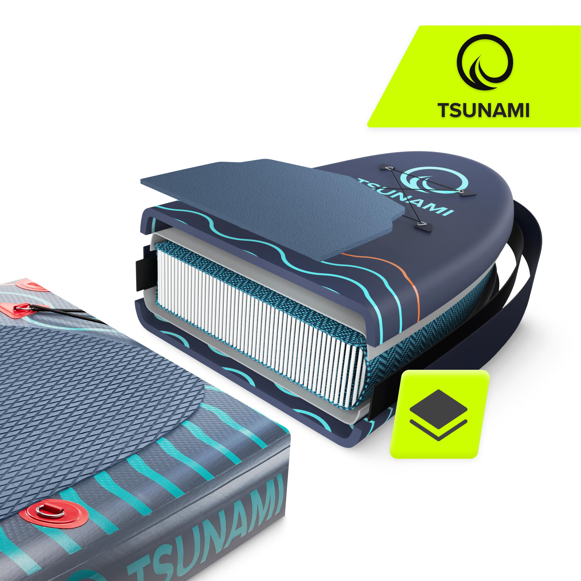 Aufblasbares SUP-Board mit Zubehör TSUNAMI T03 11'6 | Decathlon