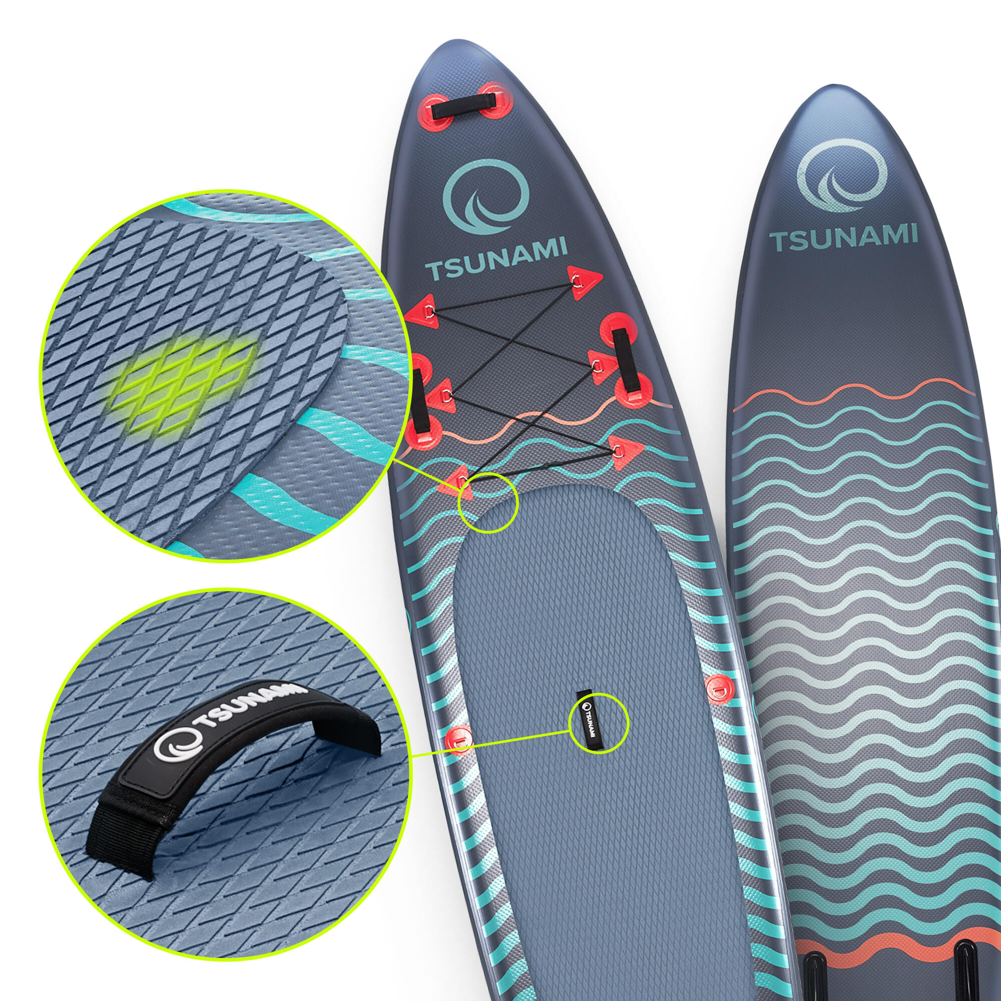 Aufblasbares SUP-Board mit Zubehör TSUNAMI T03 11'6 | Decathlon