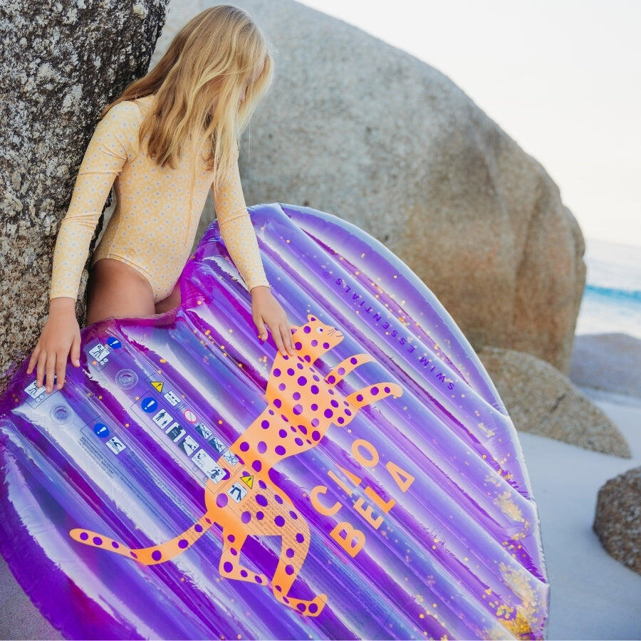 Schwimmanzug Mädchen 110/116 Yellow flowers SWIM ESSENTIALS | Decathlon