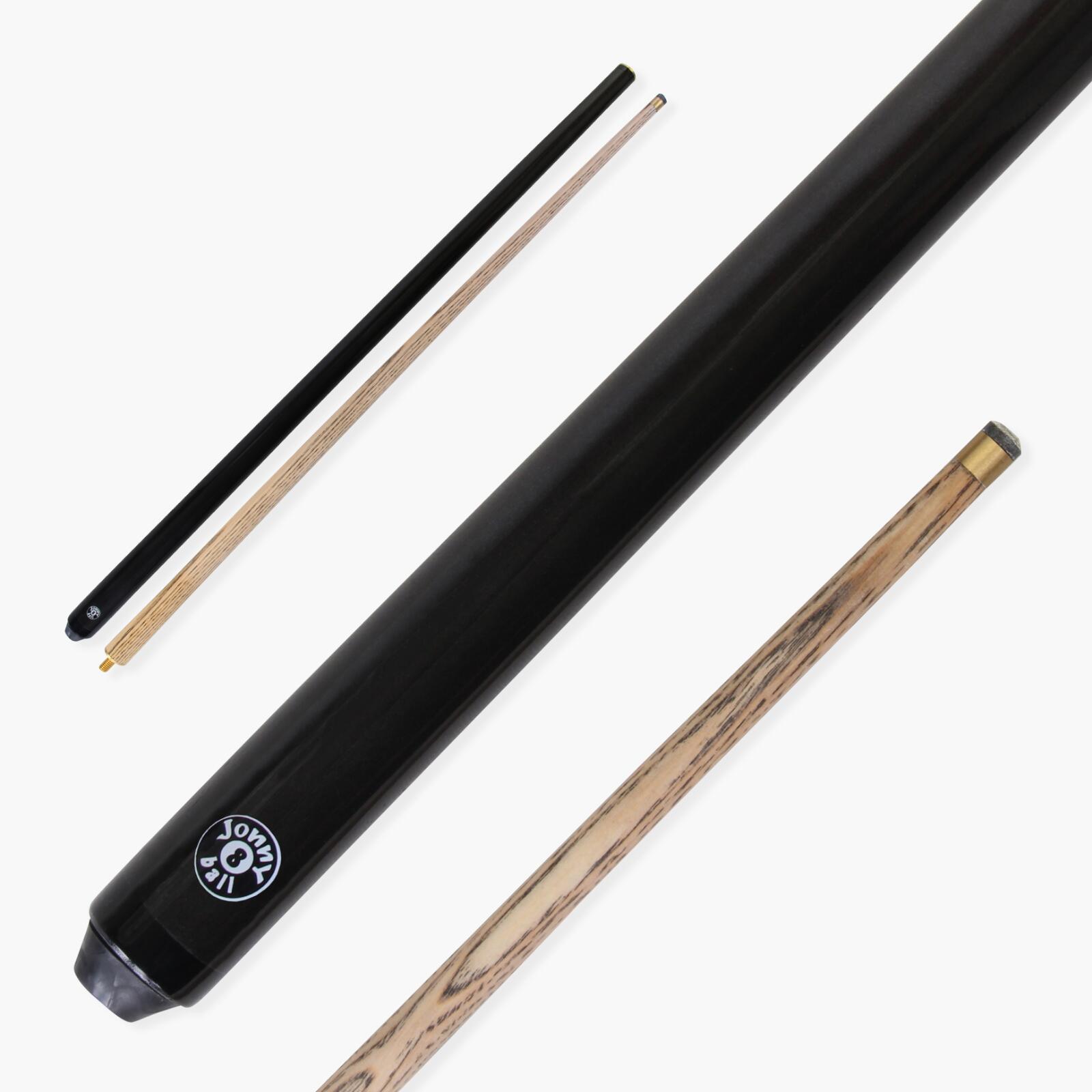 Jonny 8 Ball 42 Inch BLACK JET JUNIOR 2 Pc Ash Pool Snooker Cue - 10mm ...