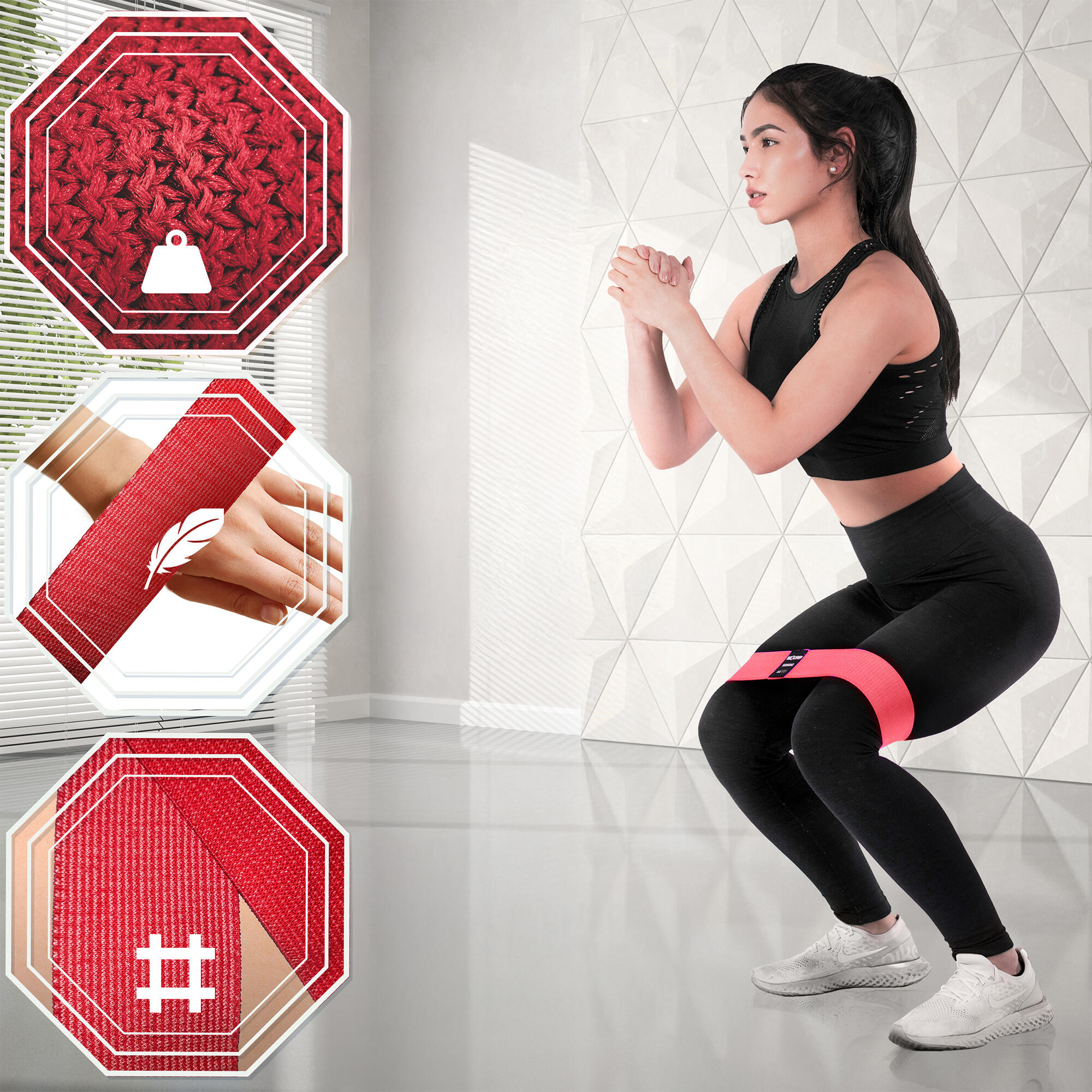 Short Fitness Bands Level 3 – Skin-Friendly Mini Bands, Durable ...