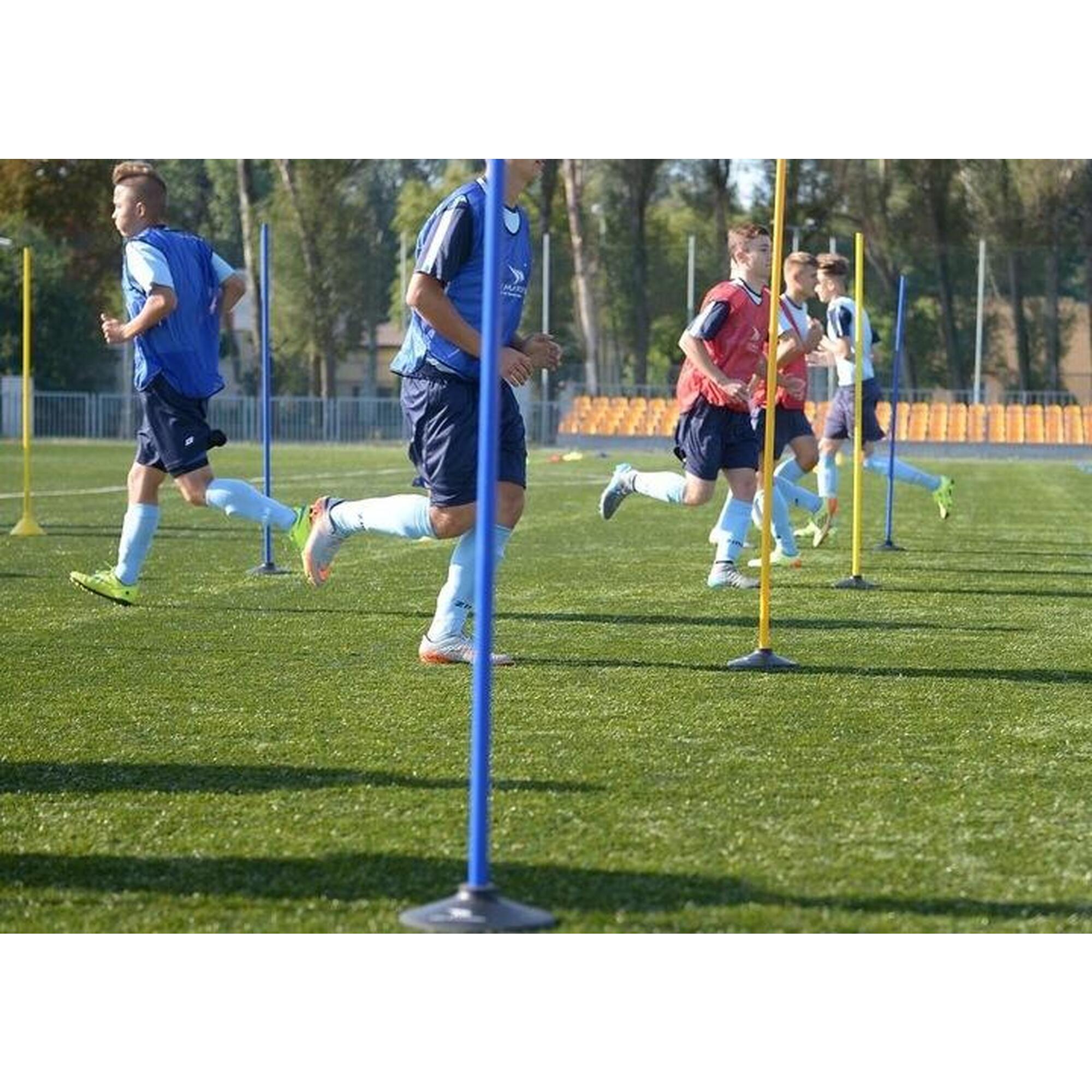 Tor przeszkód slalomowy 160cm laski + podstawa 1,5kg niebieskie ...