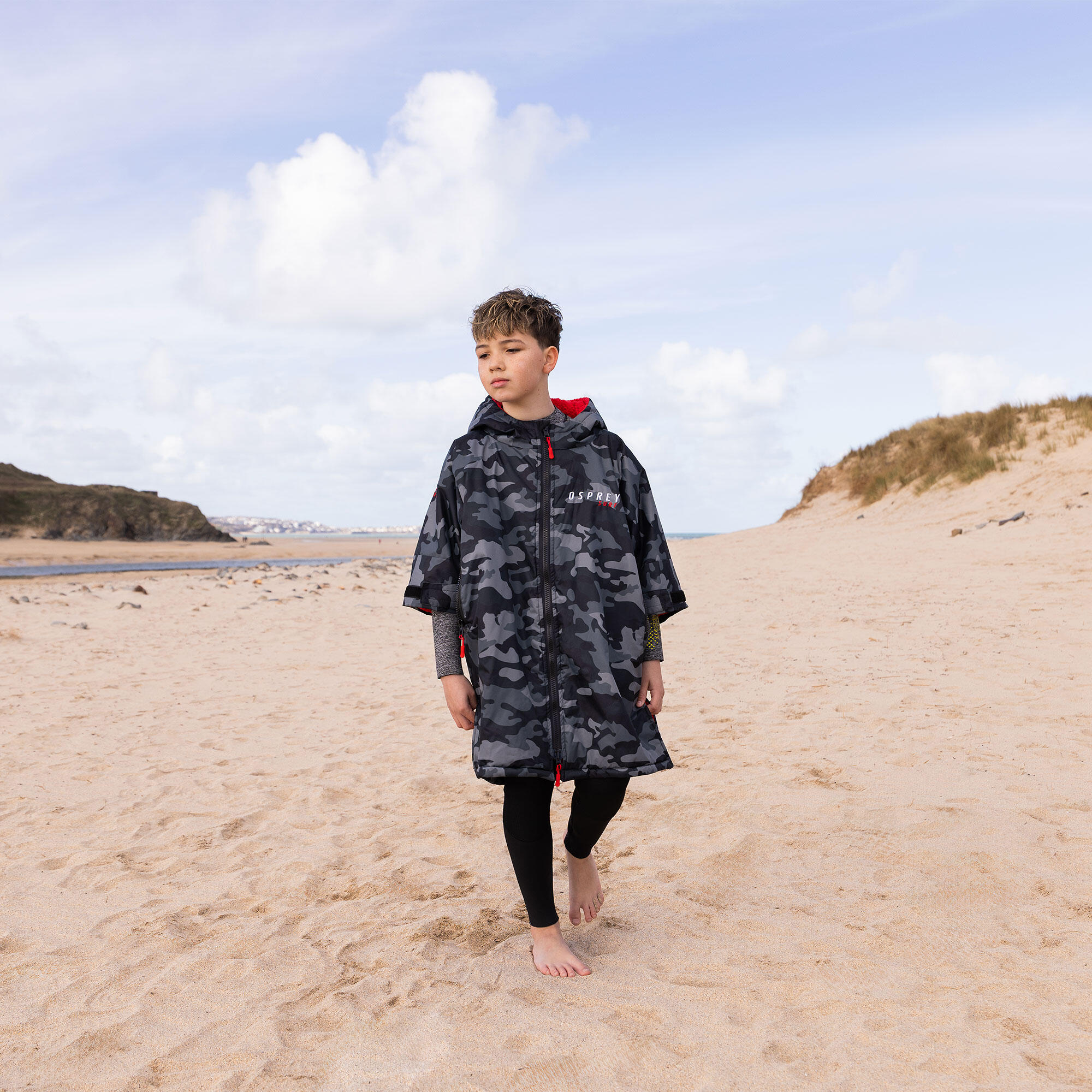 Osprey Kids Waterproof Changing Robe, 3/4 Sleeve Camo Robe OSPREY ...