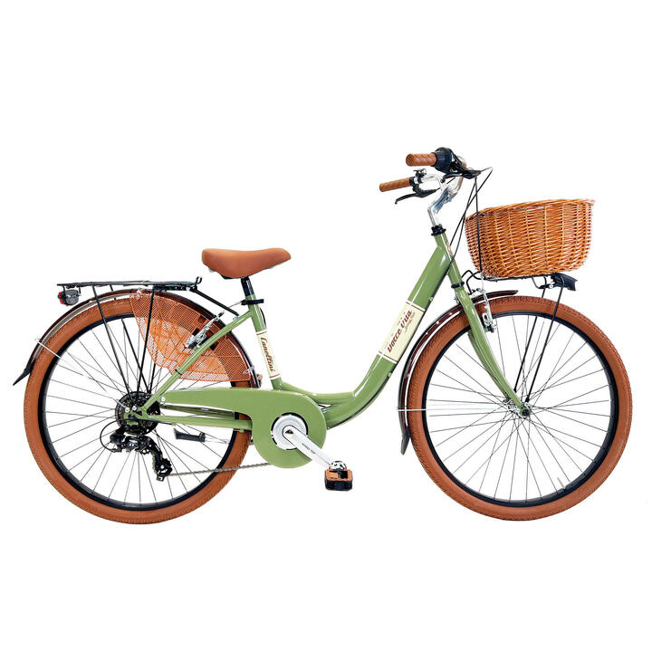 Vélo de ville Dolce Vita by Canellini VENERE 26" avec panier - Rose ...