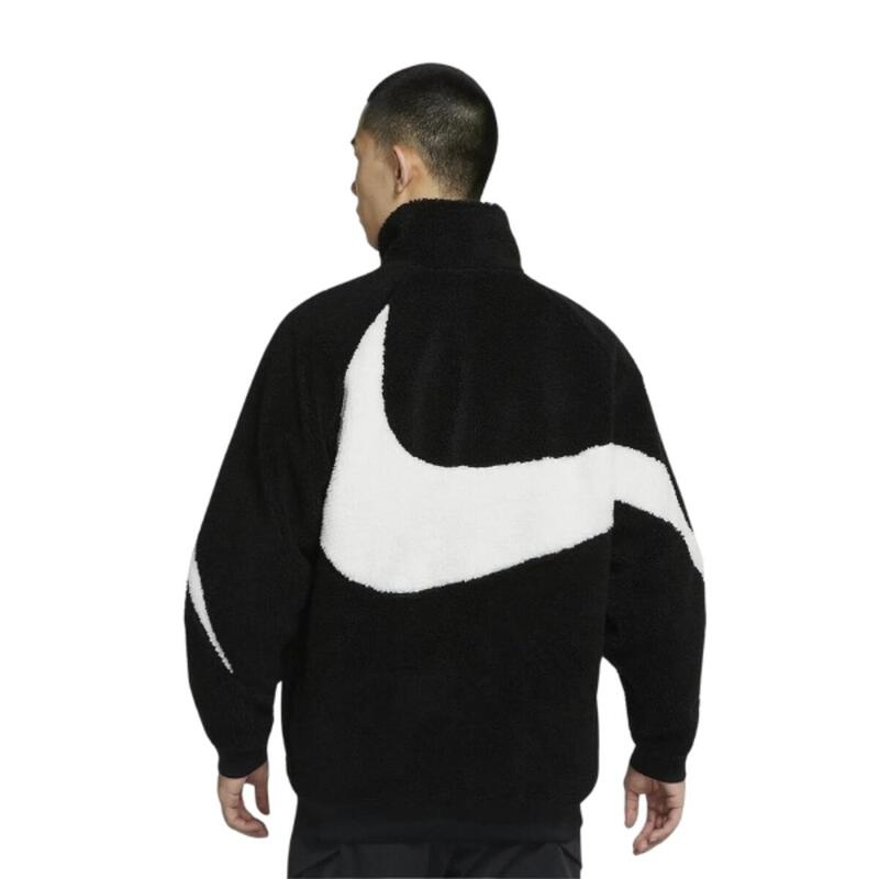 NIKE - Big Swoosh Reversible Boa Jacket Black White | Decathlon