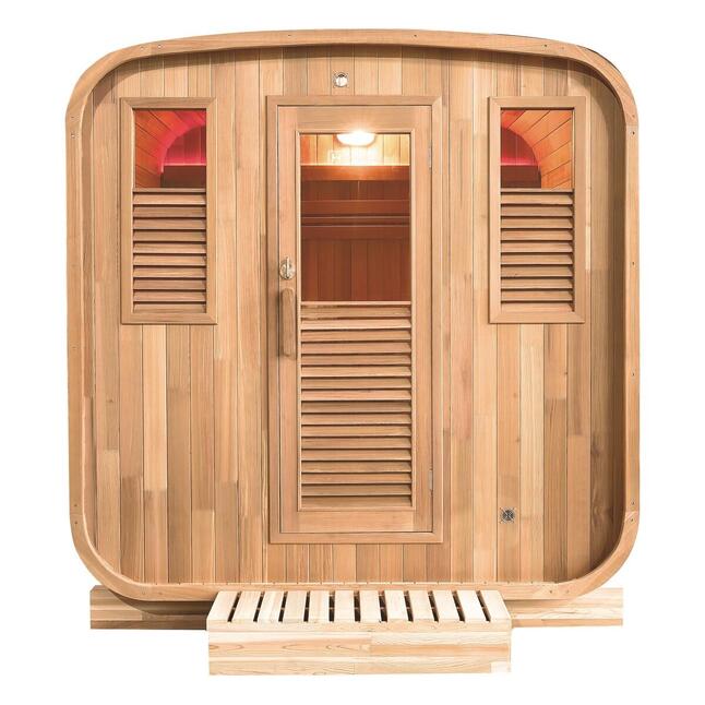 Zewnętrzna sauna Gaïa Nova Holl’s ze świerku, 6 os., z LED ...