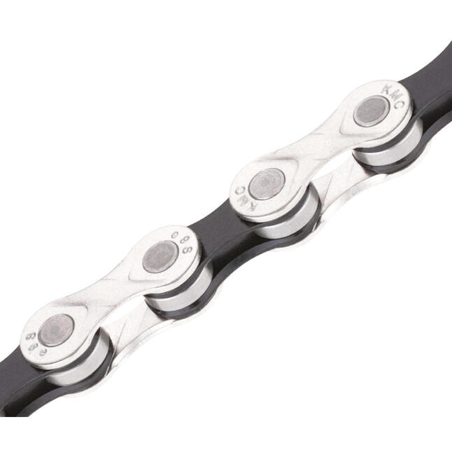 KMC KM C E9 E-bike Fietsketting 9 Speed 2x11 128 136 schakels Zilver Zwart | Decathlon