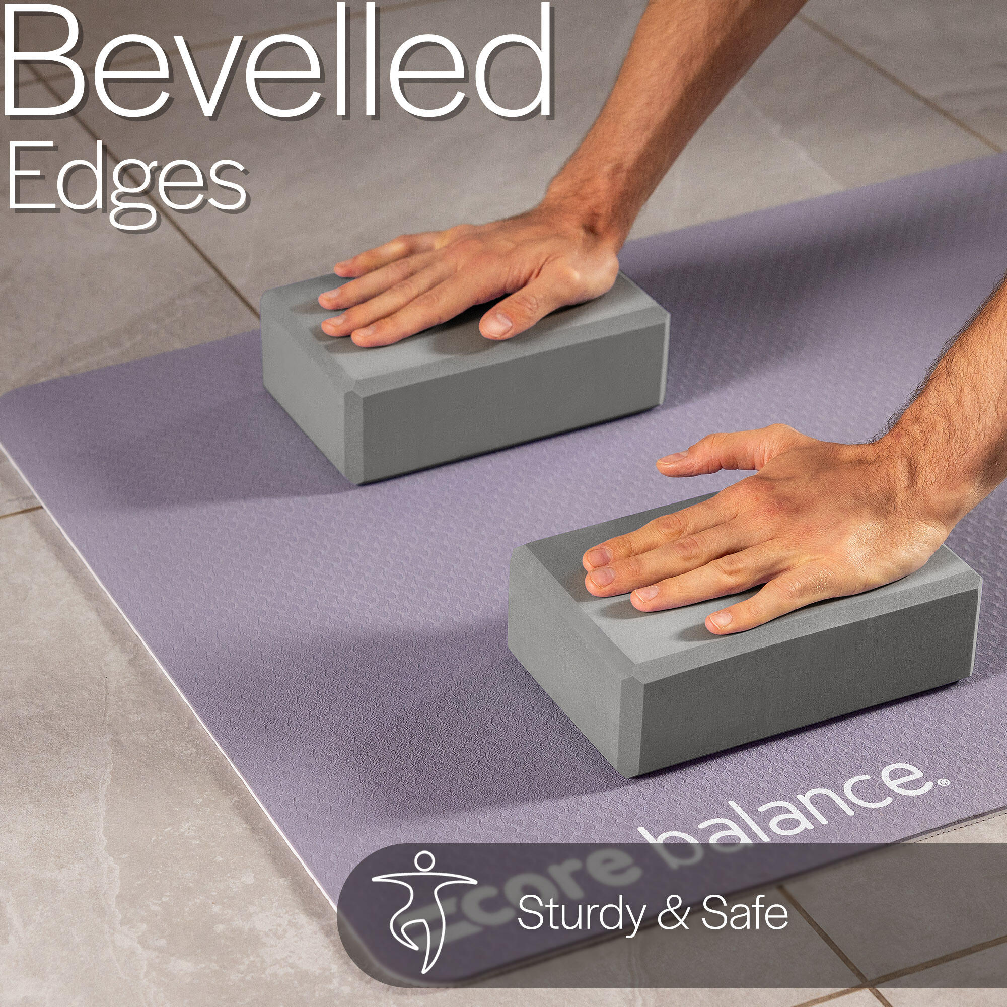 Yoga Block Set EVA Foam Brick With D Ring Stretch Strap Belt Core ...